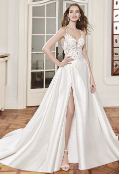 Try on the Élysée Etoile Callista Gown in Los Angeles, CA | Karoza Bridal